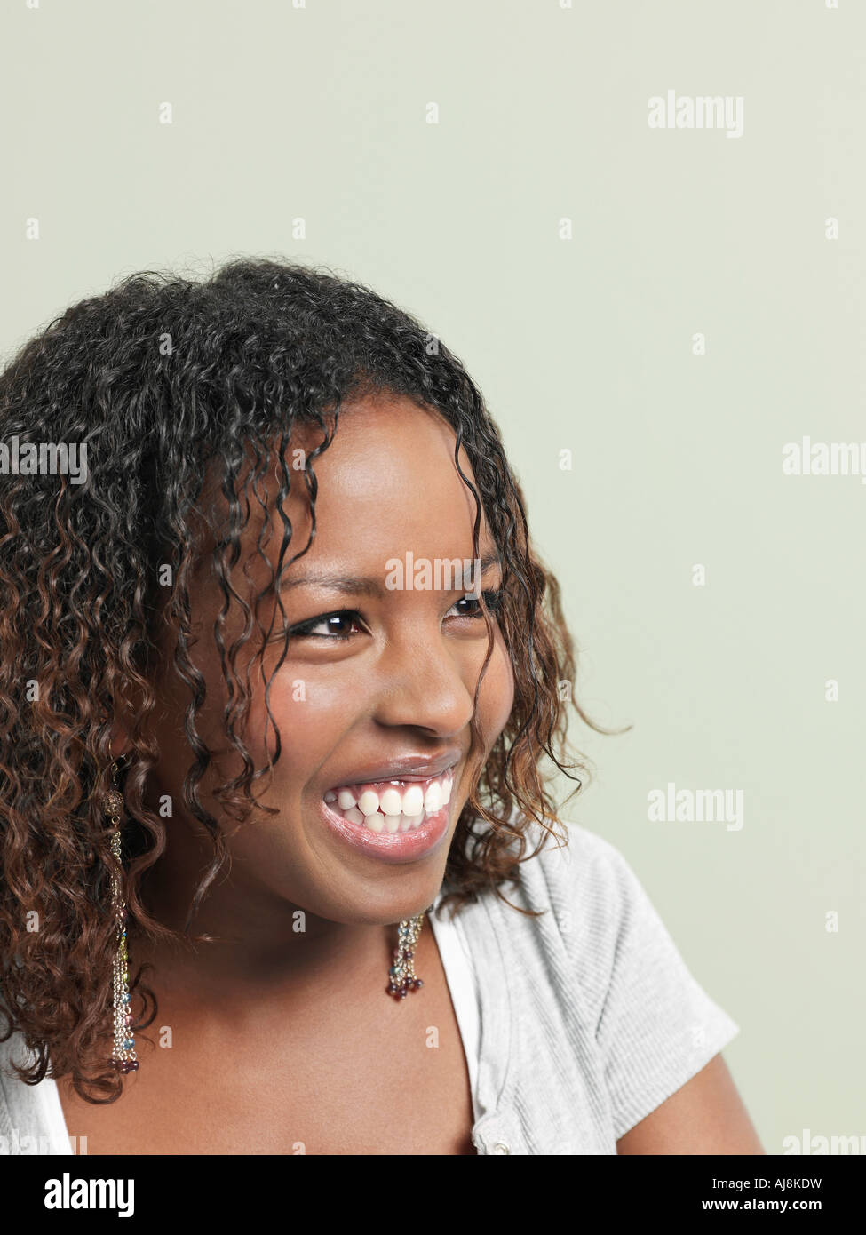 Young woman laughing, close-up Stock Photo - Alamy