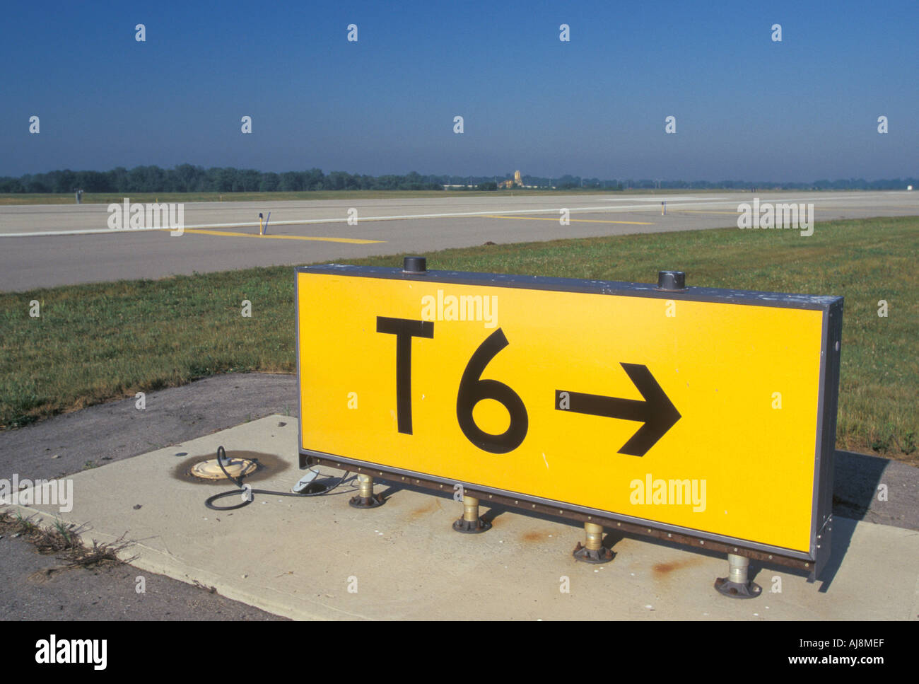 Airport Runway Marker Stock Photo - Alamy