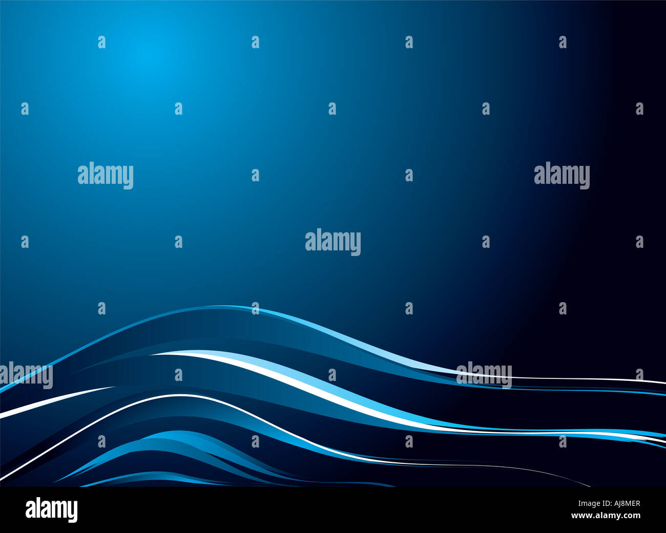 Abstract ocean illustration in blue with plenty of room for your own ...