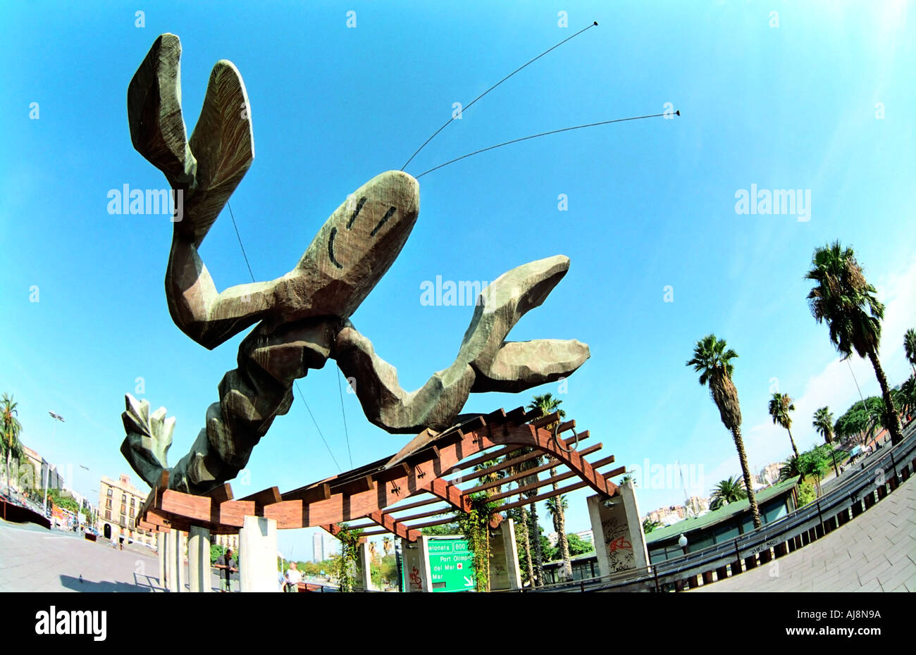 Lobster Sculpture Gambrinus by Xavier Mariscal Barcelona Spain Stock ...