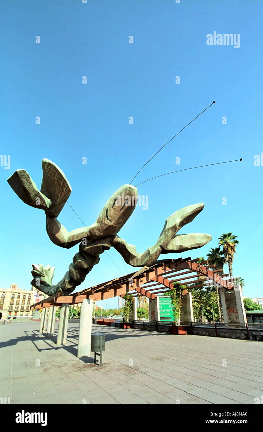 Lobster Sculpture Gambrinus by Xavier Mariscal Barcelona Spain Stock ...