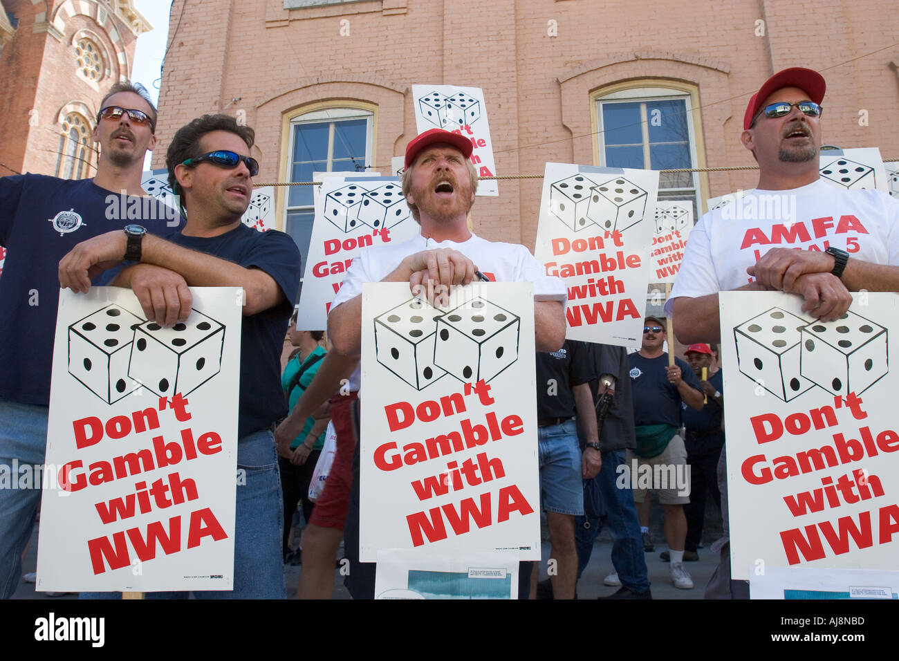 Mechanics Strike Northwest Airlines Stock Photo - Alamy
