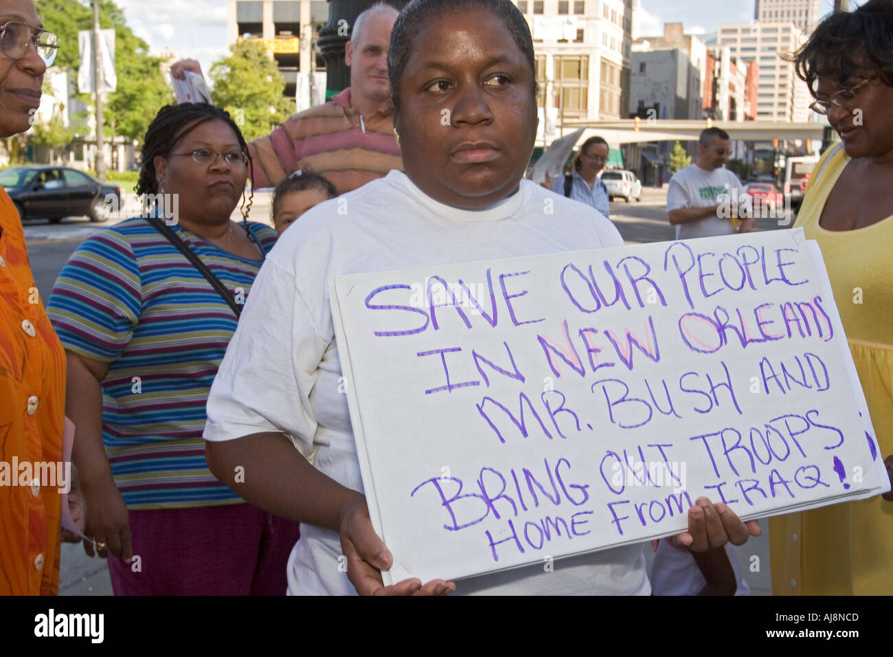 Demonstrators Protest Slow Government Action on Hurricane Katrina Stock ...