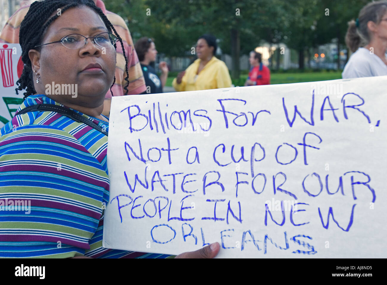 Demonstrators Protest Slow Government Action on Hurricane Katrina Stock ...