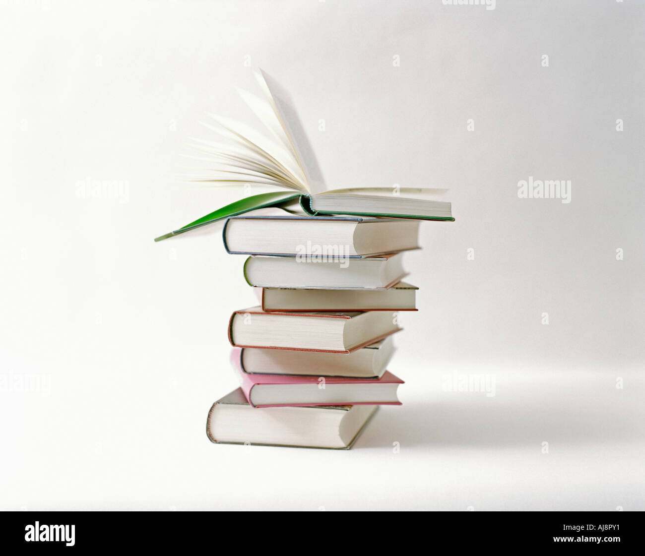 Stack of books open book hi-res stock photography and images - Alamy