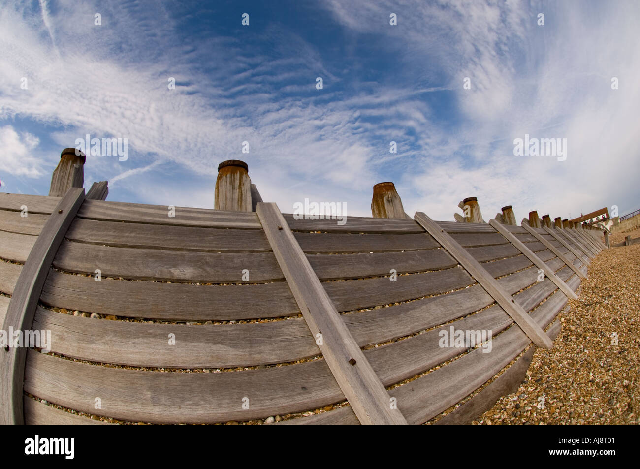 breakwater sea defence at hayling Island Hampshire UK protecting the ...