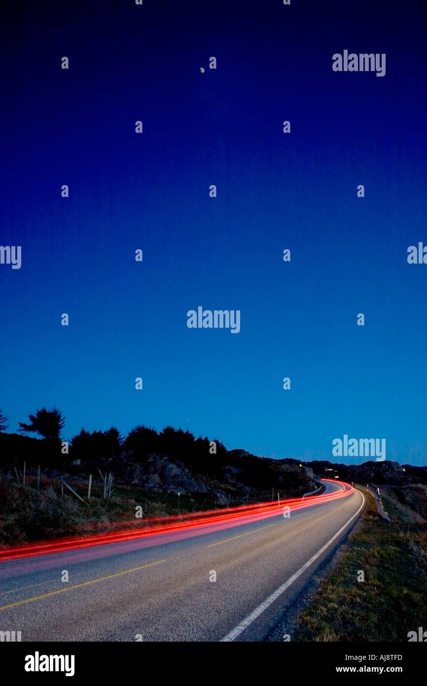 Red moon road hi-res stock photography and images - Alamy