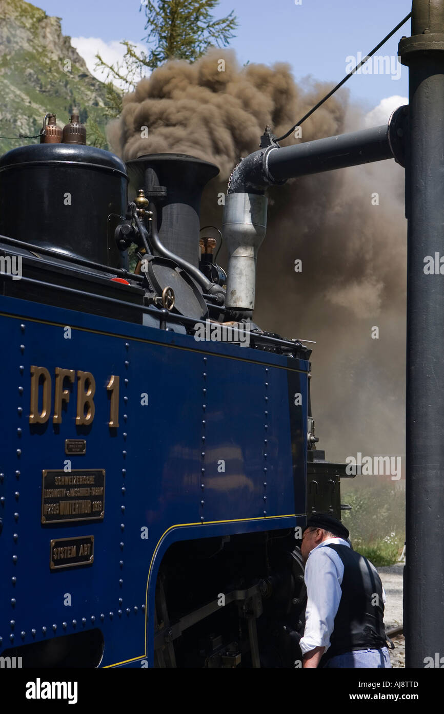 Furka Bergstrecke Steam Cogwheel Railway Gletsch Wallis Switzerland ...