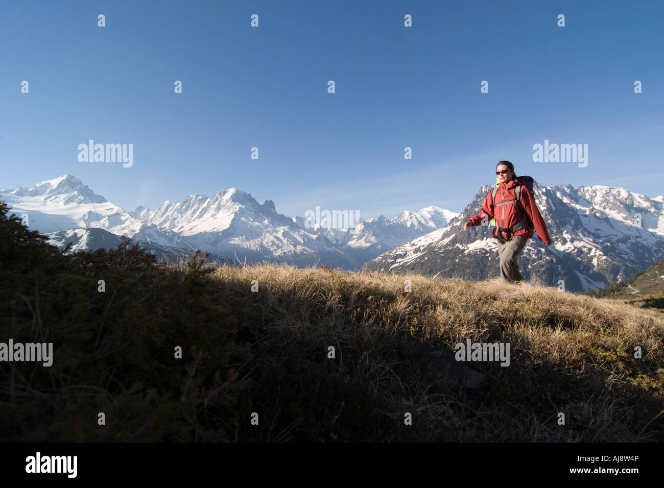 Hiking in backcountry french alps hi-res stock photography and images ...