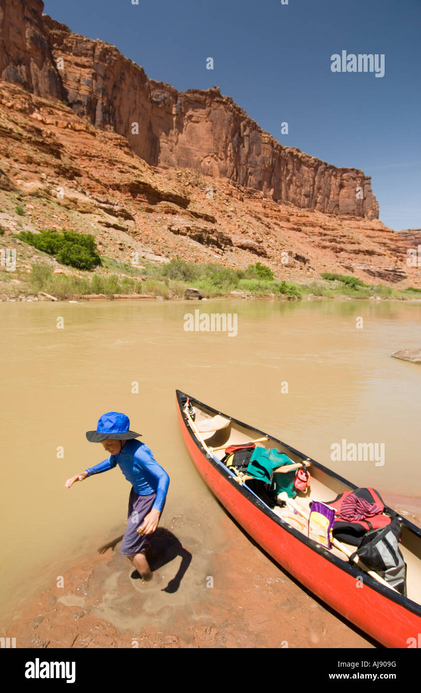 Canoeing on the Colorado River Stock Photo - Alamy