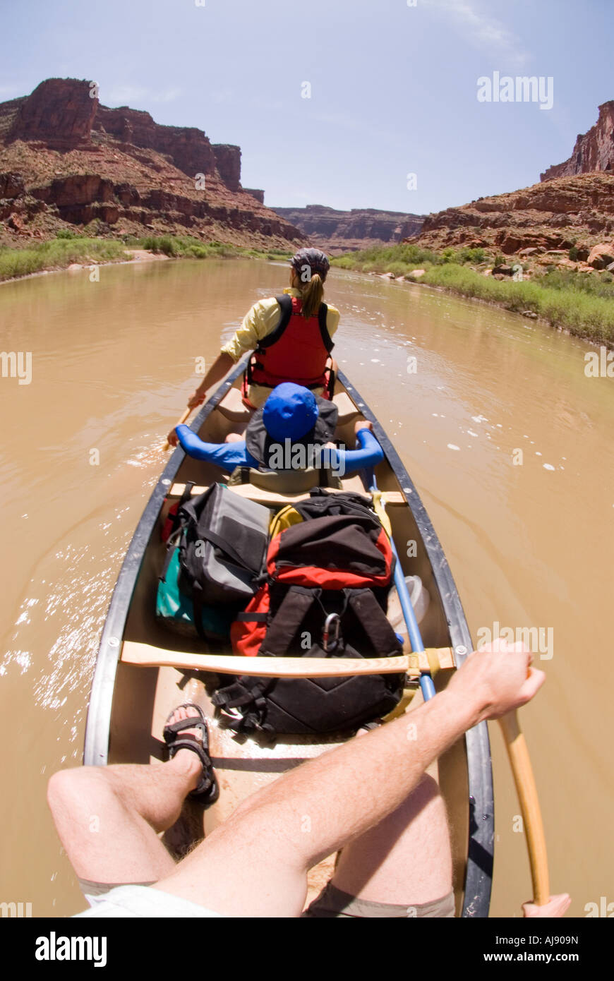 Canoeing on the Colorado River Stock Photo - Alamy
