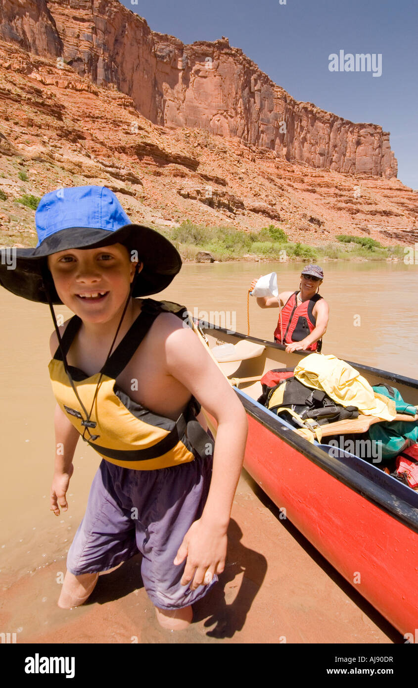 Canoeing on the Colorado River Stock Photo - Alamy
