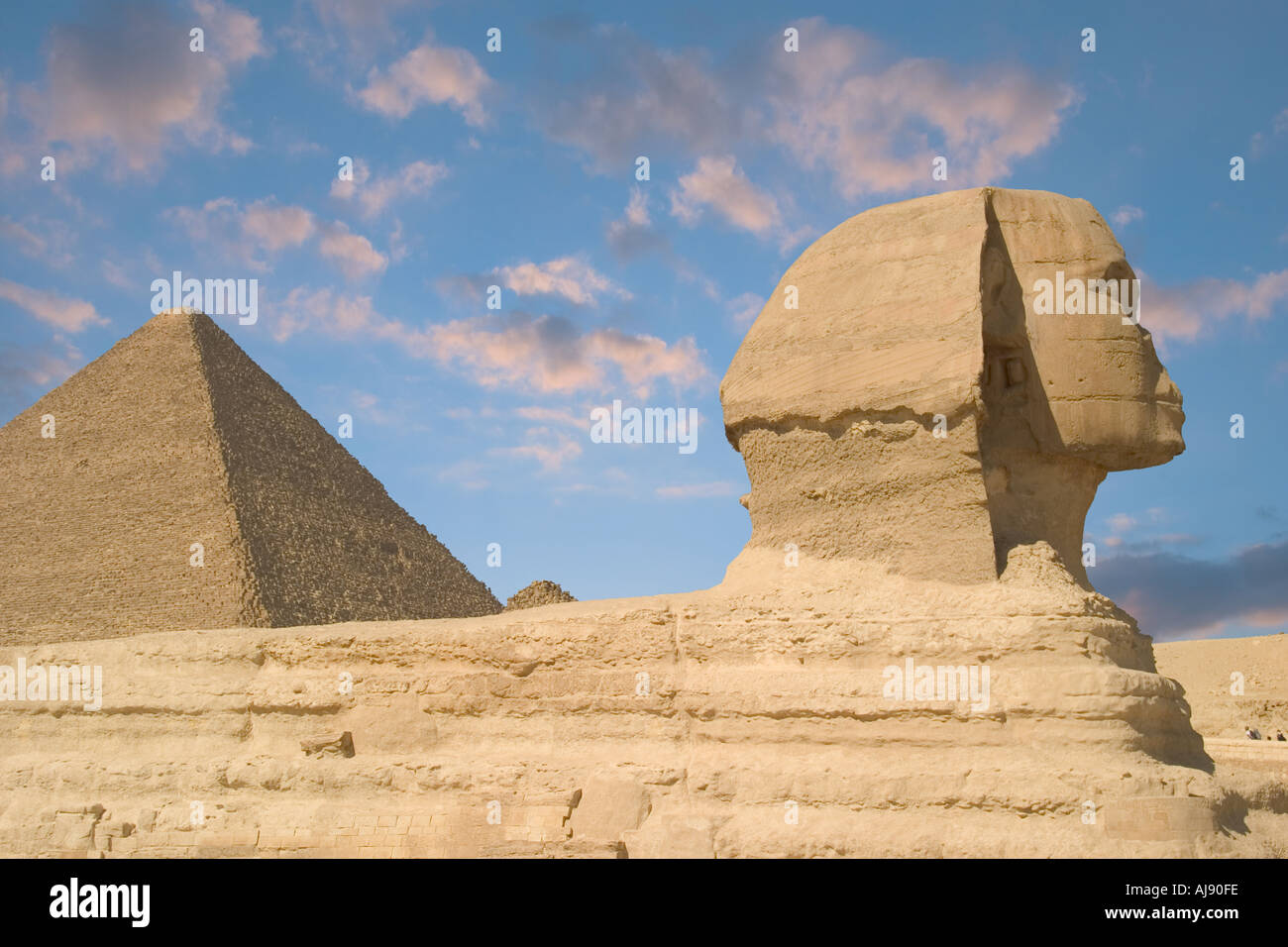 The Sphinx and Pyramid Stock Photo - Alamy