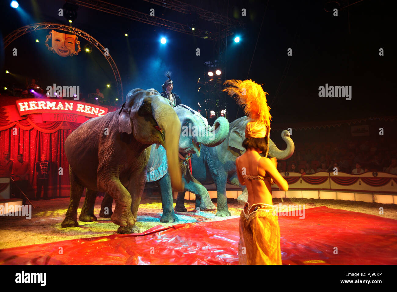 Circus performance of an act Stock Photo - Alamy