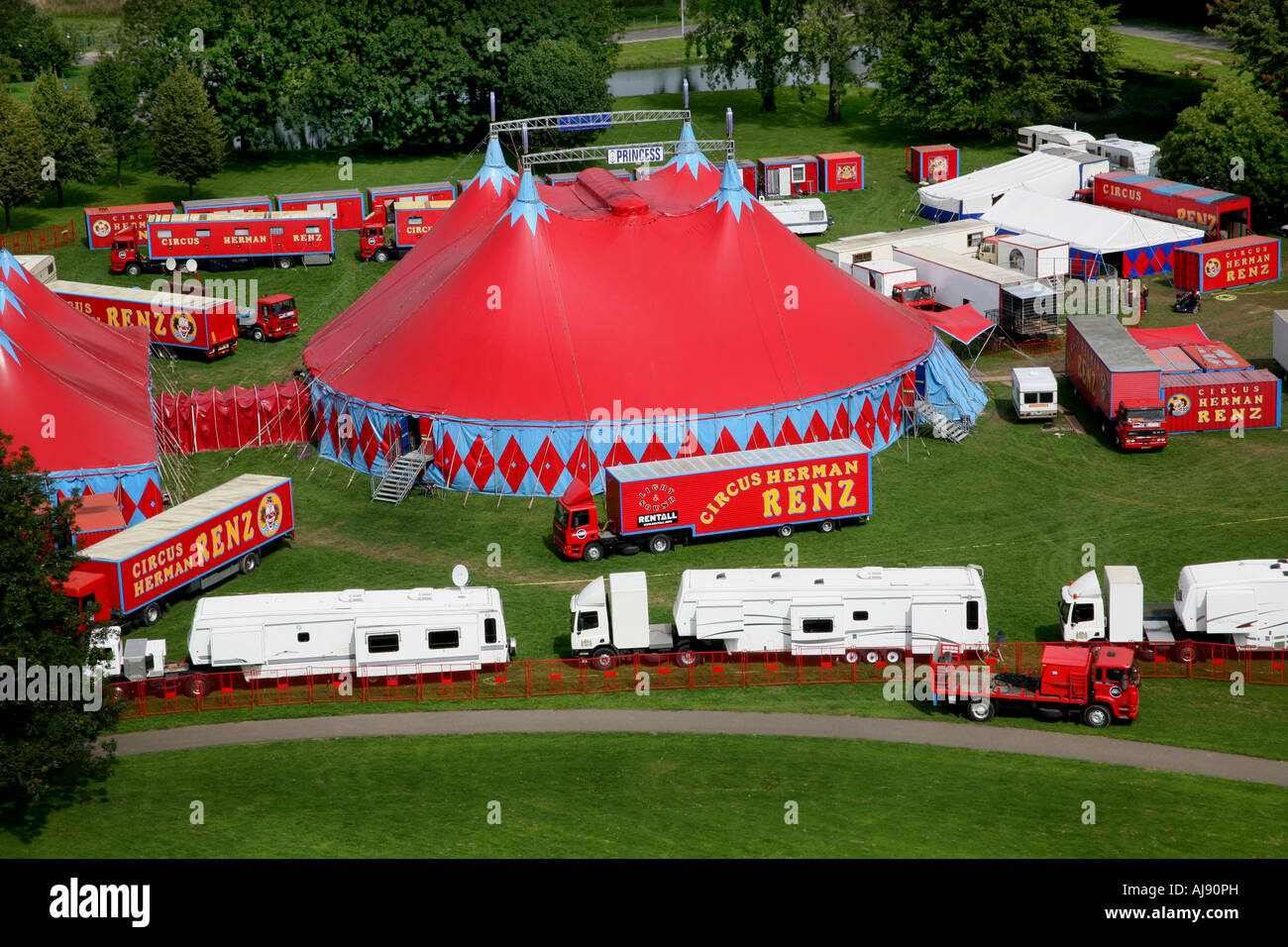 Aerial view of the circus Stock Photo - Alamy
