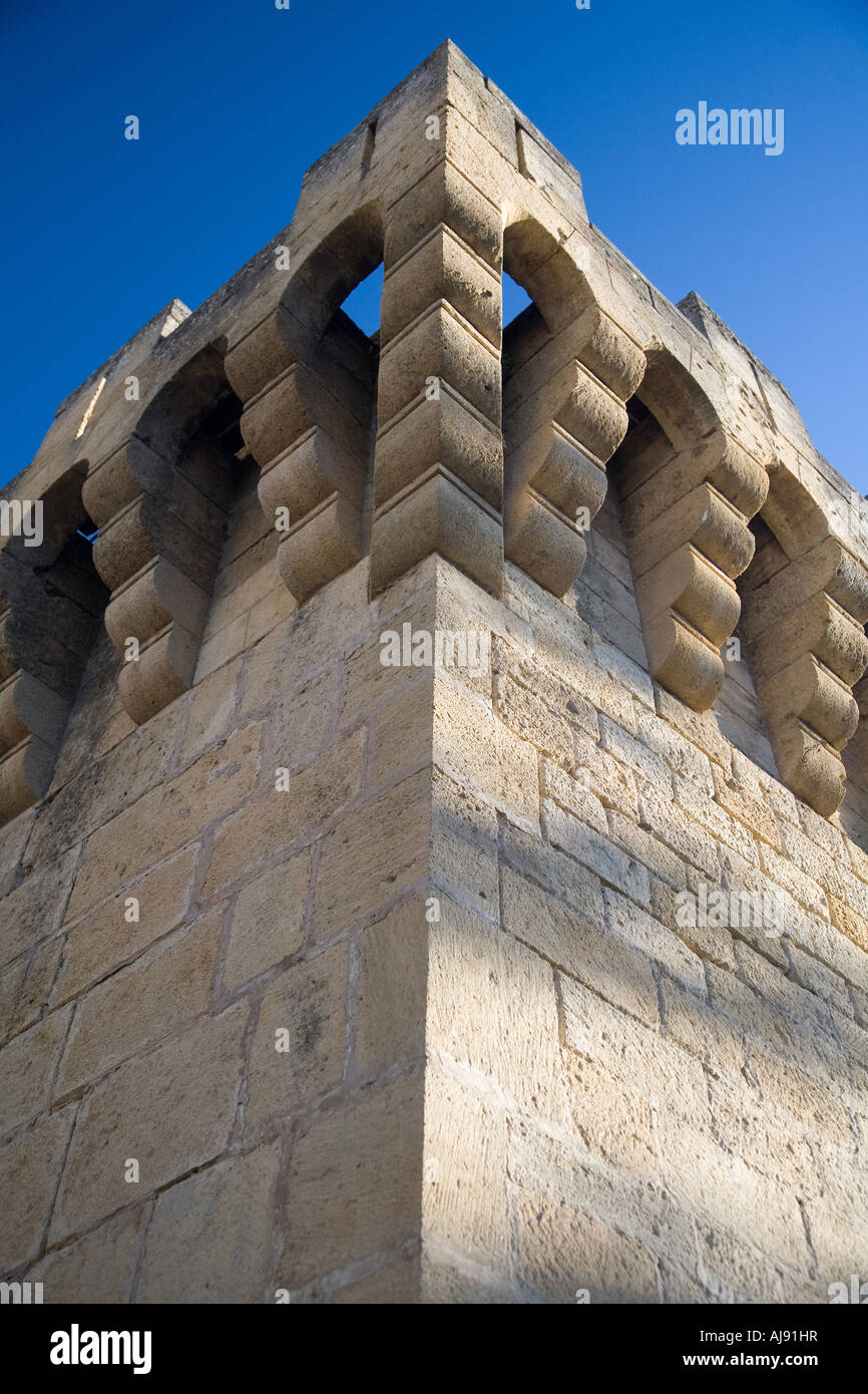 Architectural detail of castle wall Stock Photo - Alamy