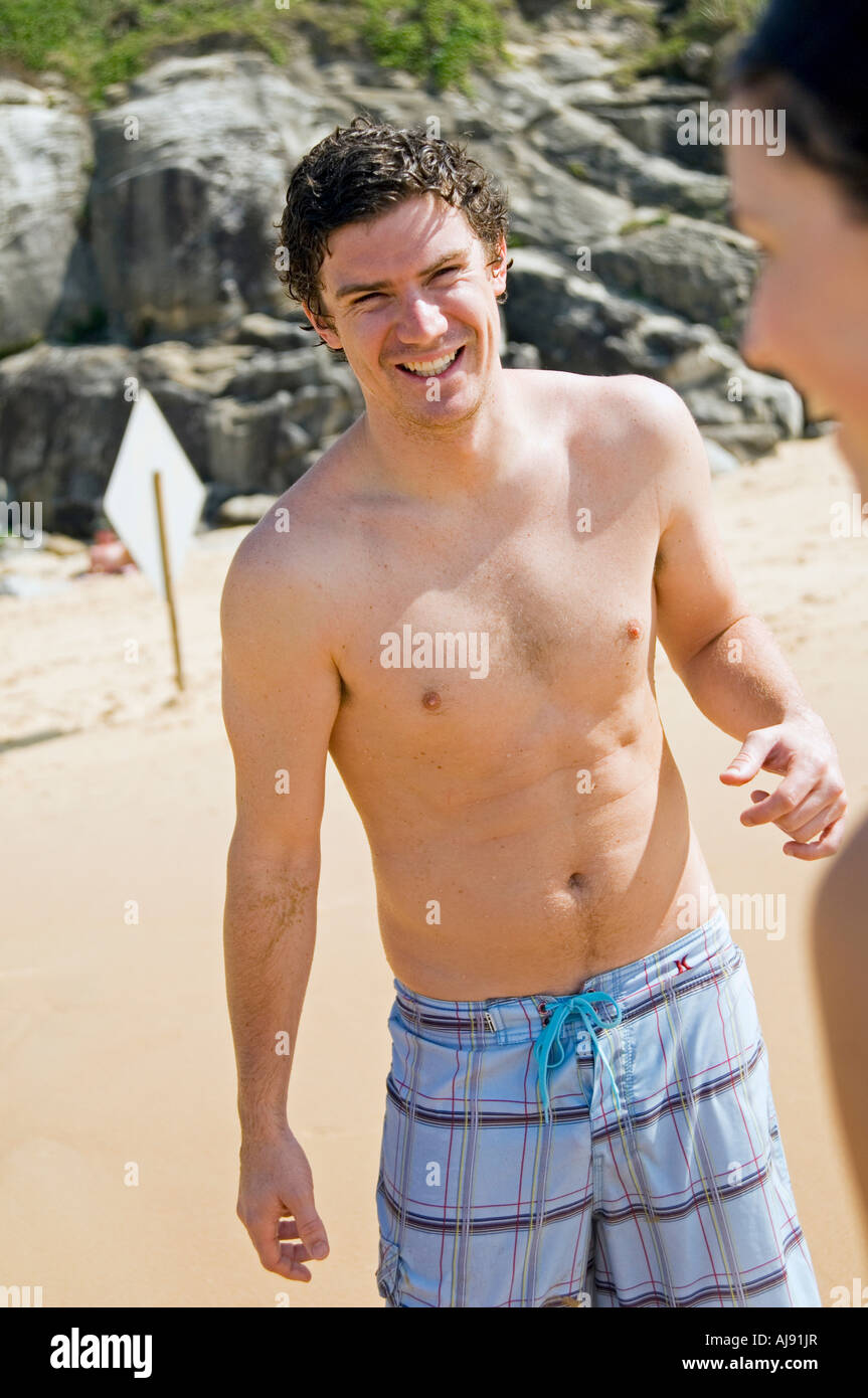 Portrait of man on beach Stock Photo - Alamy