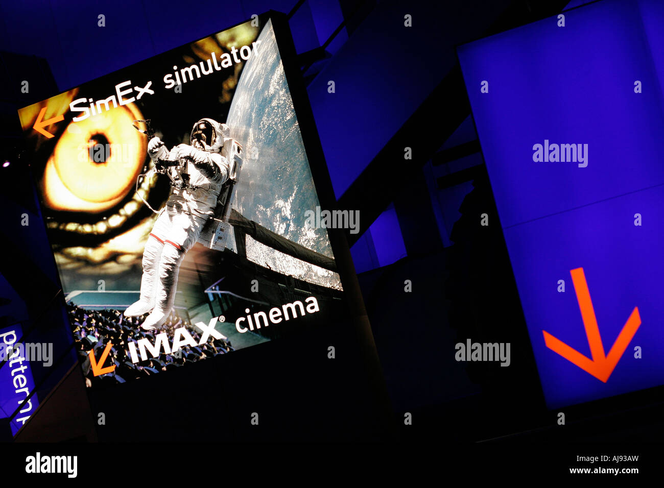 Sign at the Science Museum in London for the IMAX cinema Stock Photo ...