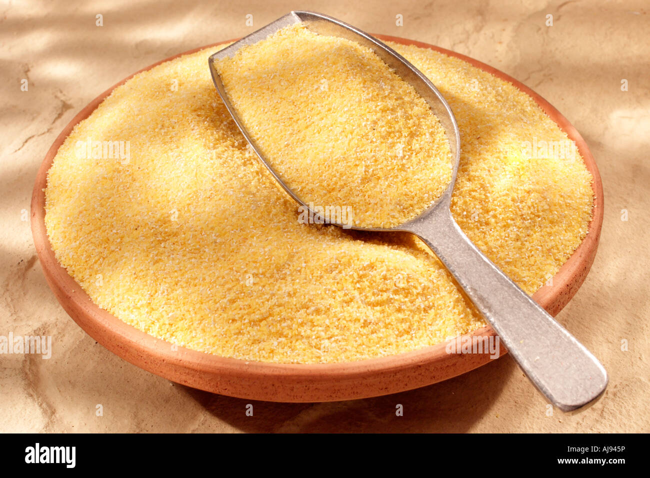 YELLOW MAIZE POLENTA FLOUR Stock Photo - Alamy
