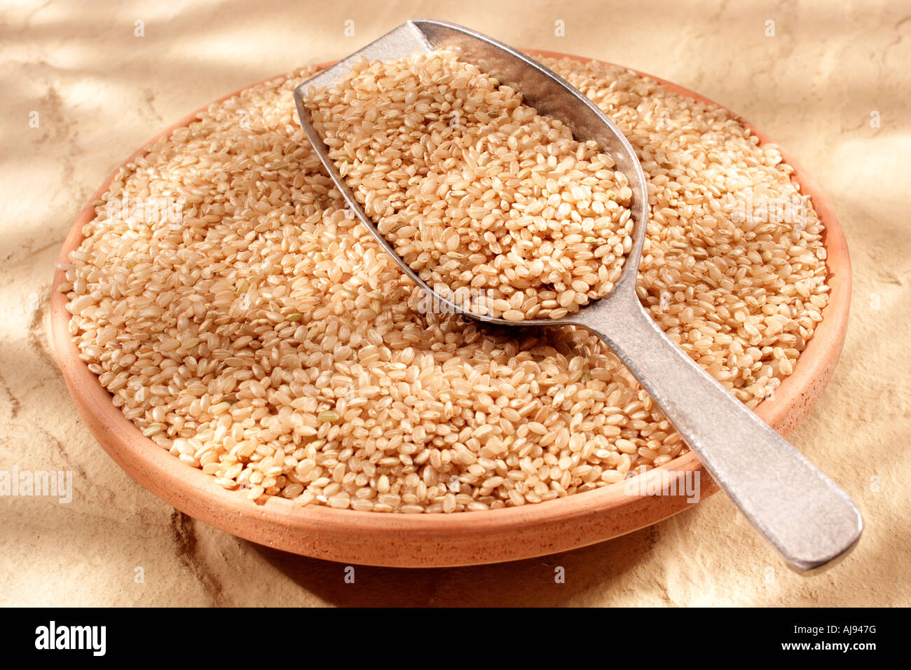 BROWN SHORT GRAIN RICE Stock Photo - Alamy