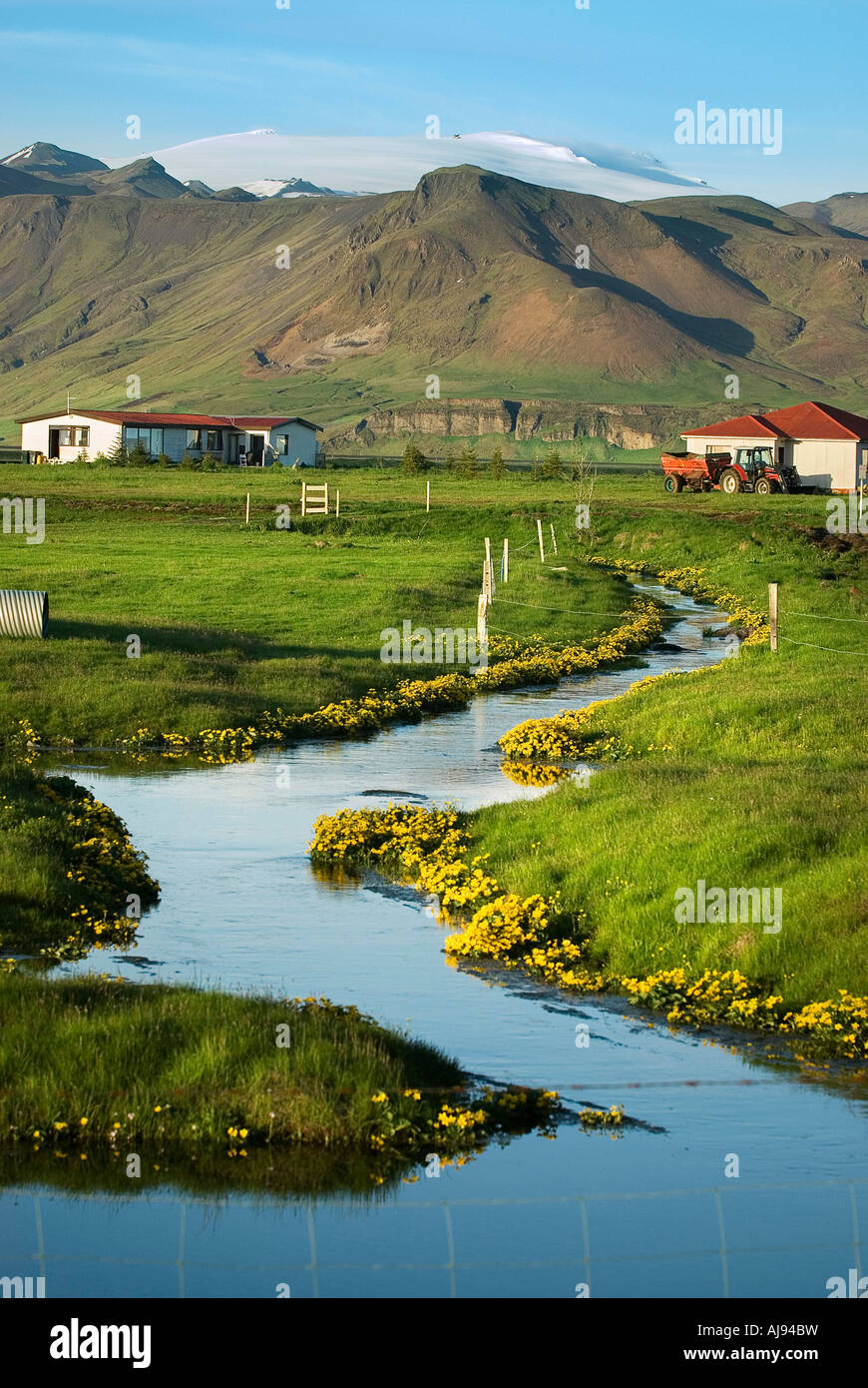 The farm house of the roll grass farm Torf is Southern Iceland The ...