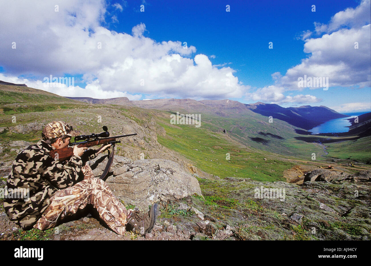Hunter in icelandic landscape hi-res stock photography and images - Alamy