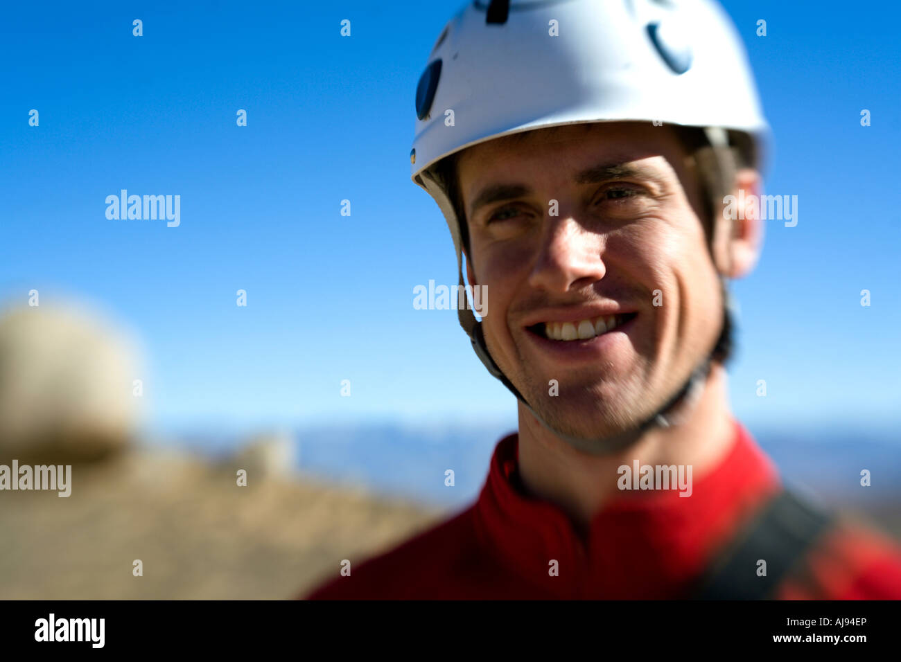 Headshot/portrait of a climber Stock Photo - Alamy