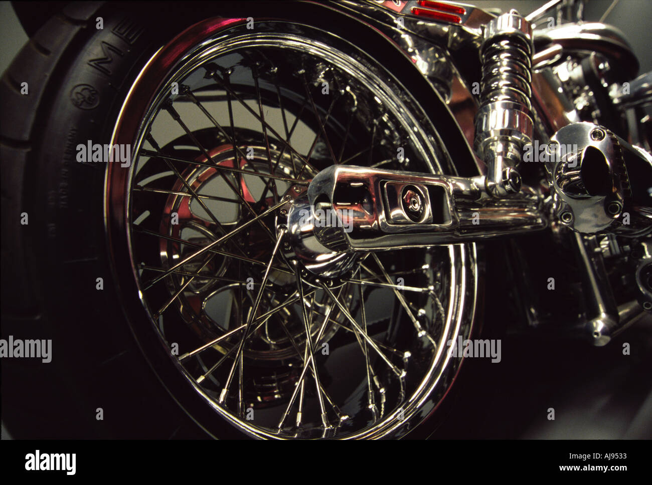 Rear wheel of a motorcycle made of aluminium Stock Photo - Alamy