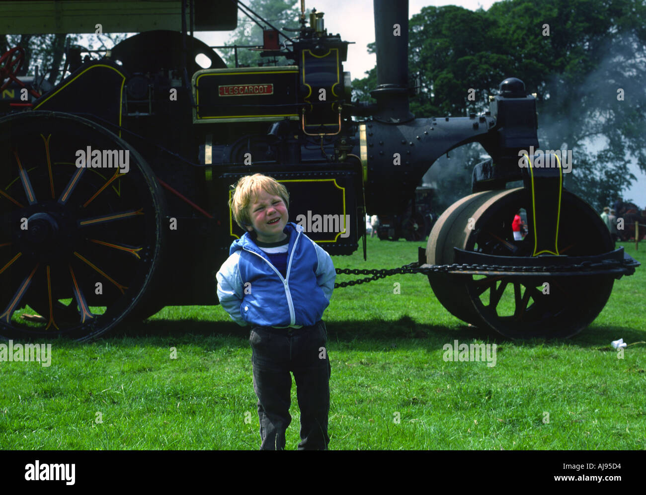 boy with steam engine Stock Photo - Alamy
