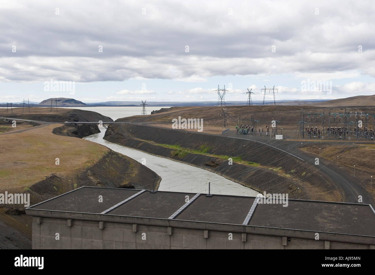 Sigalda power station in Iceland Stock Photo - Alamy