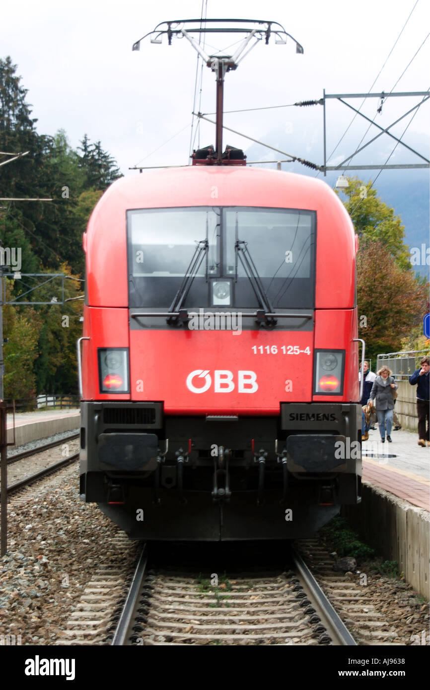 Austrian Electric Locomotive Kitzbuhel Stock Photo - Alamy