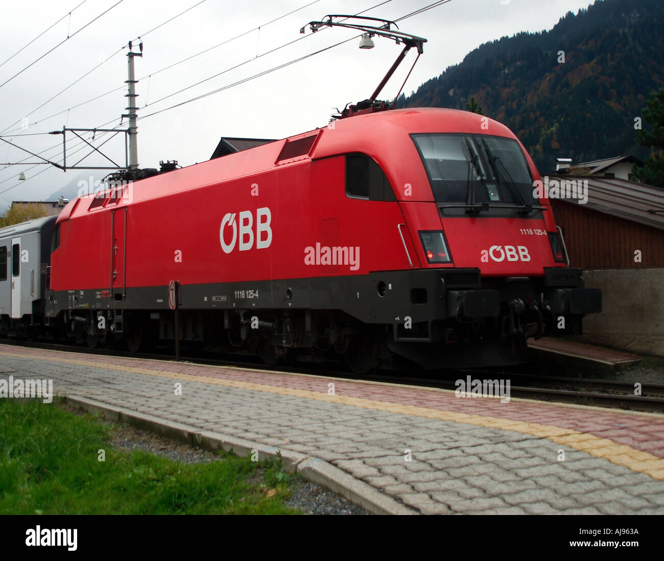 Austrian Electric Locomotive Kitzbuhel Stock Photo - Alamy