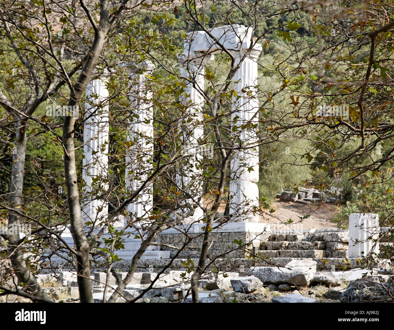 Temples At The Site Of The Great Gods Samothraki Greek Islands Greece ...