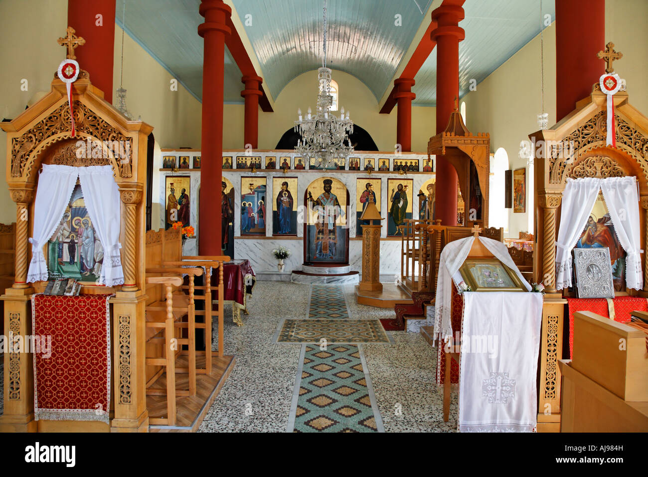 Interior Of Greek Orthodox Church Samothraki Greek Islands Greece ...