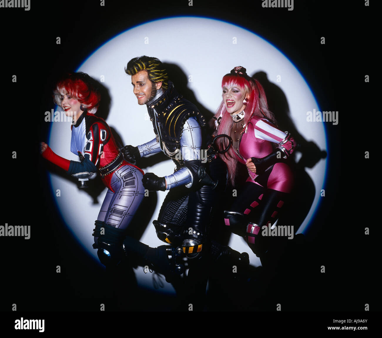 Starlight Express, Skaters in Spotlight Stock Photo - Alamy