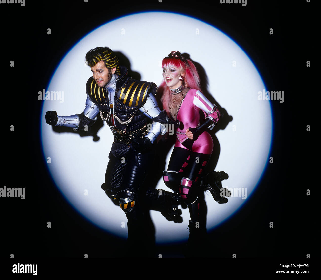 Starlight Express, Skaters in Spotlight Stock Photo - Alamy