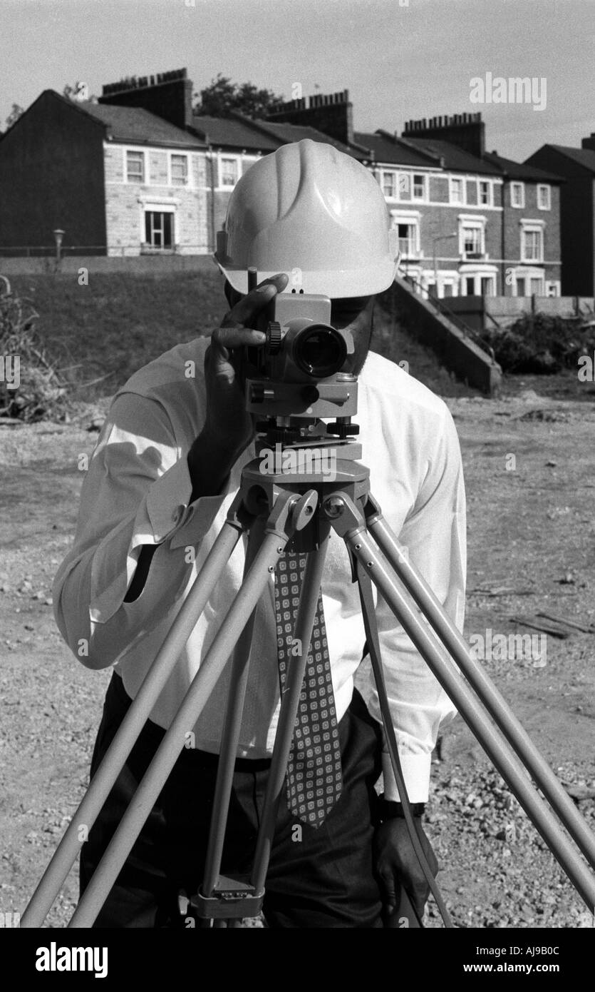 Surveyor at work, London, UK Stock Photo - Alamy