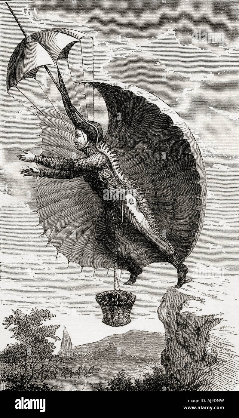 Man Flying With Wings
