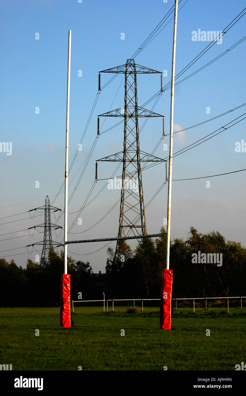 Pylons on Sports Field Stock Photo - Alamy