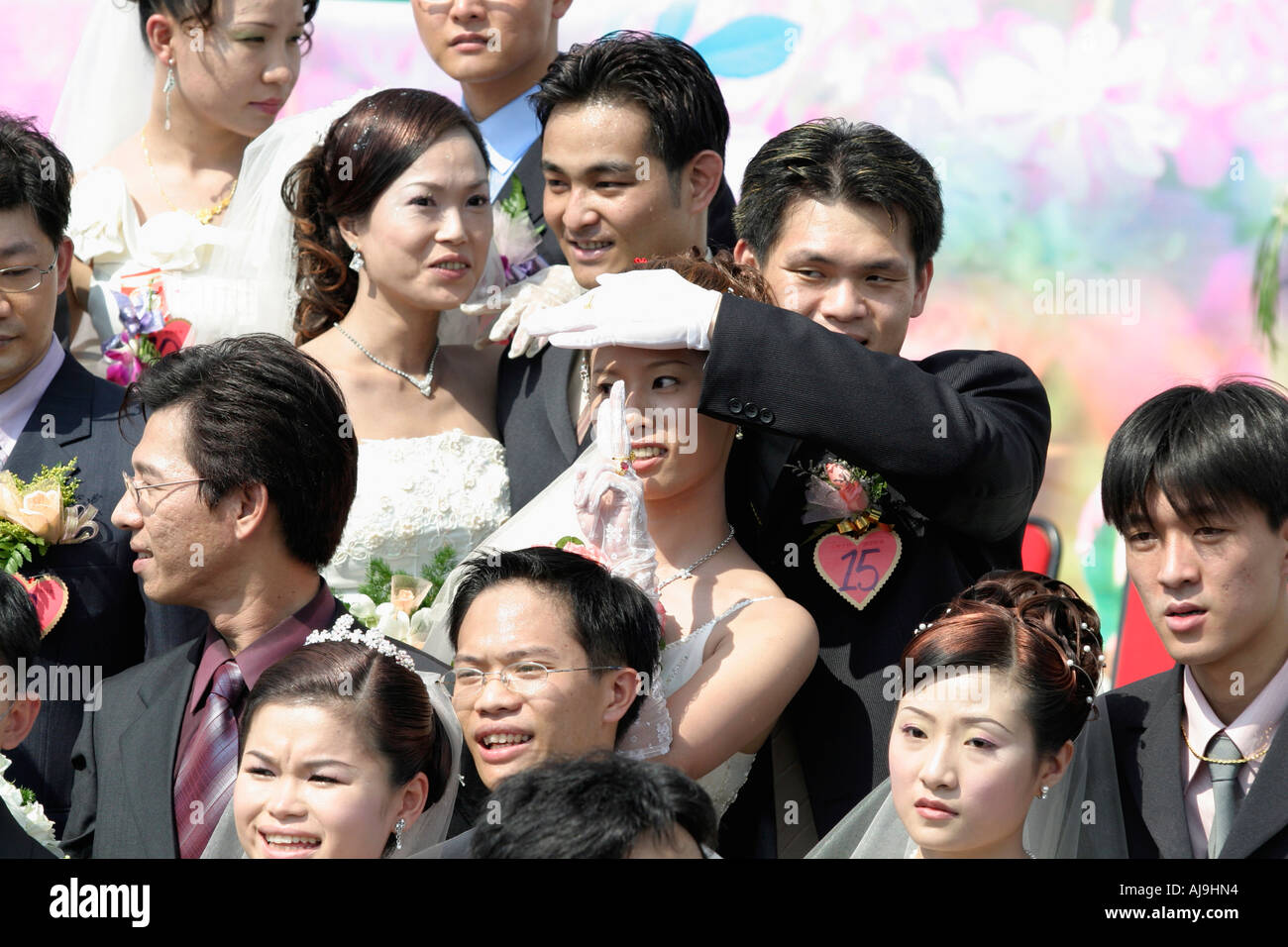 Group wedding in Asia Stock Photo - Alamy