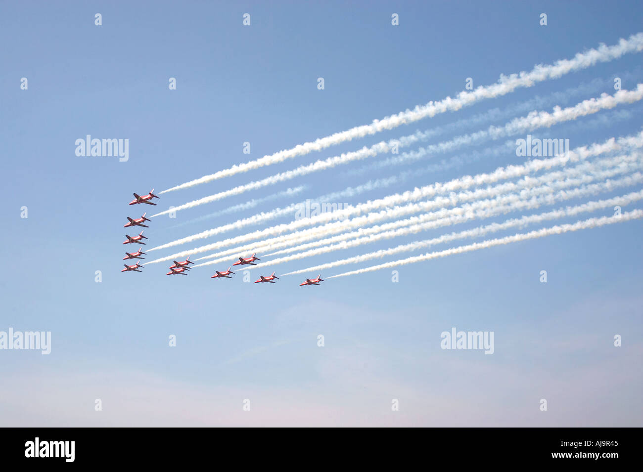 Red Arrows display team Stock Photo - Alamy