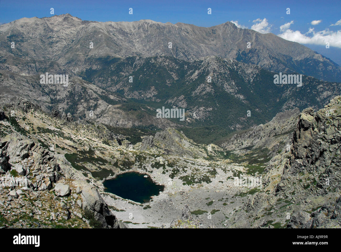 Lake seen from the peak of Monte D'oro Stock Photo - Alamy