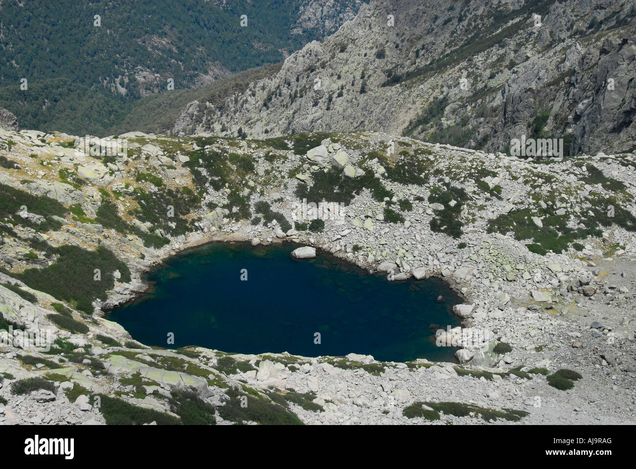 Lake seen from the peak of Monte D'oro Stock Photo - Alamy