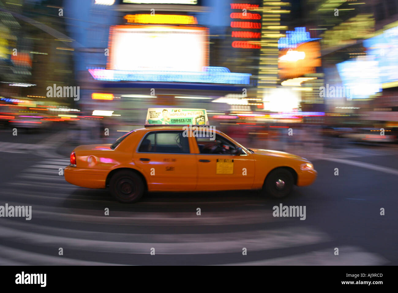 Manhattan New York City yellow Taxi cab Stock Photo - Alamy