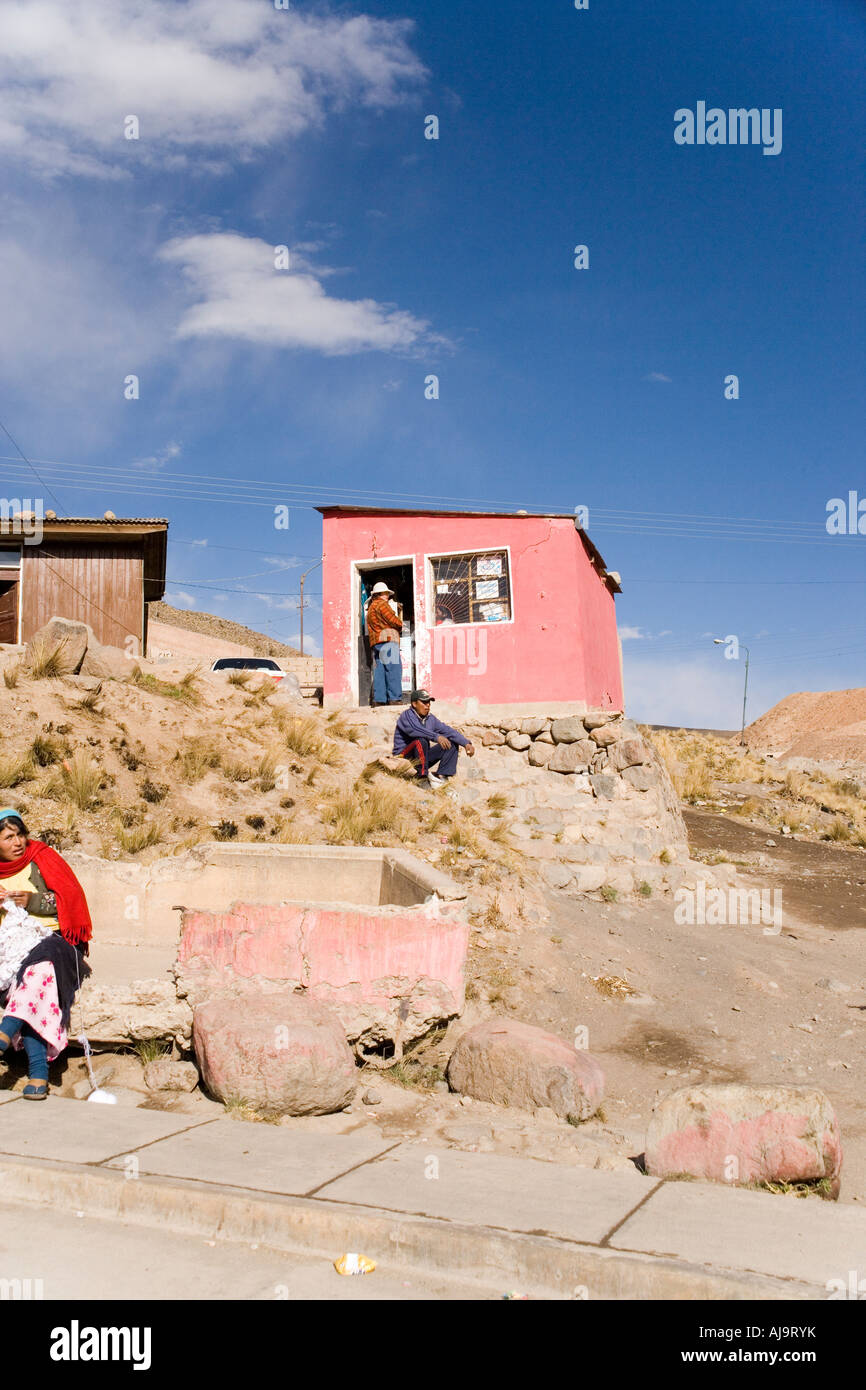 Shop by the entrances to the mines on the Cerro Rico mountain above ...