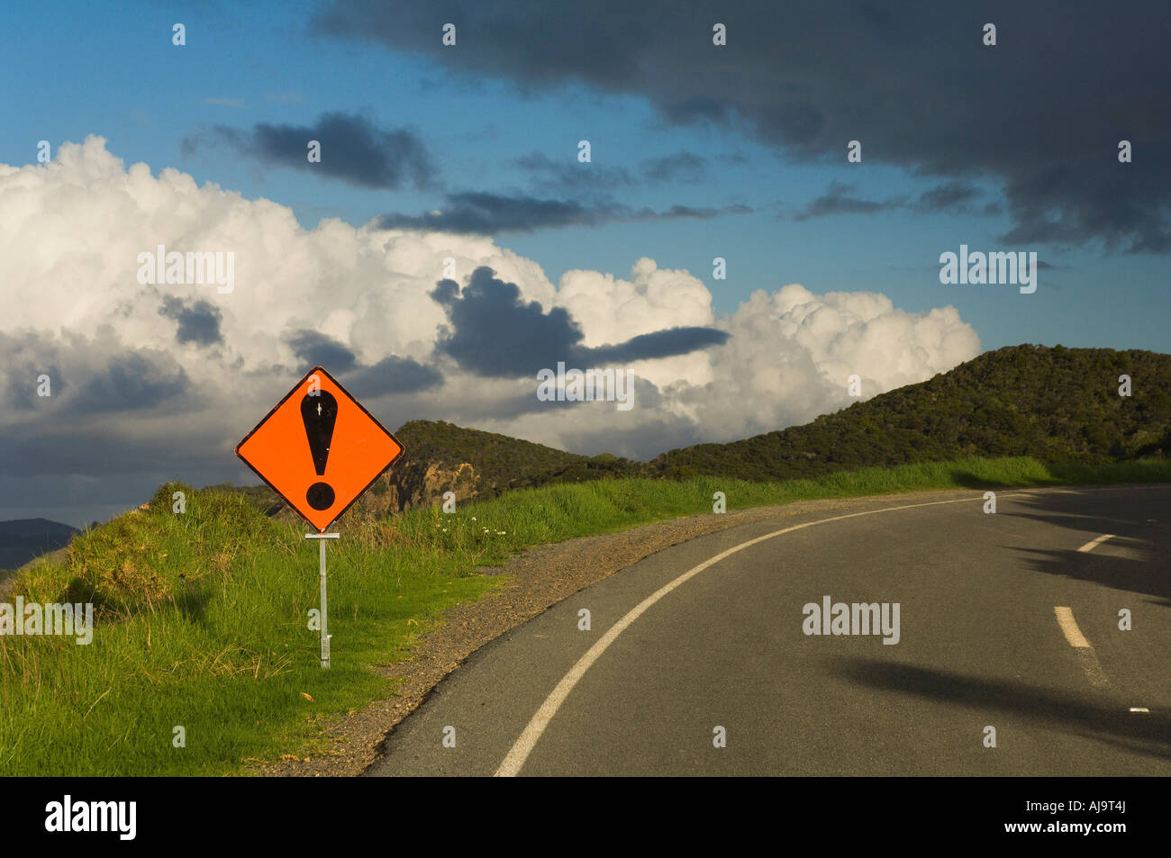 Road Sign, Bay of Islands, North Island, New Zealand Stock Photo - Alamy