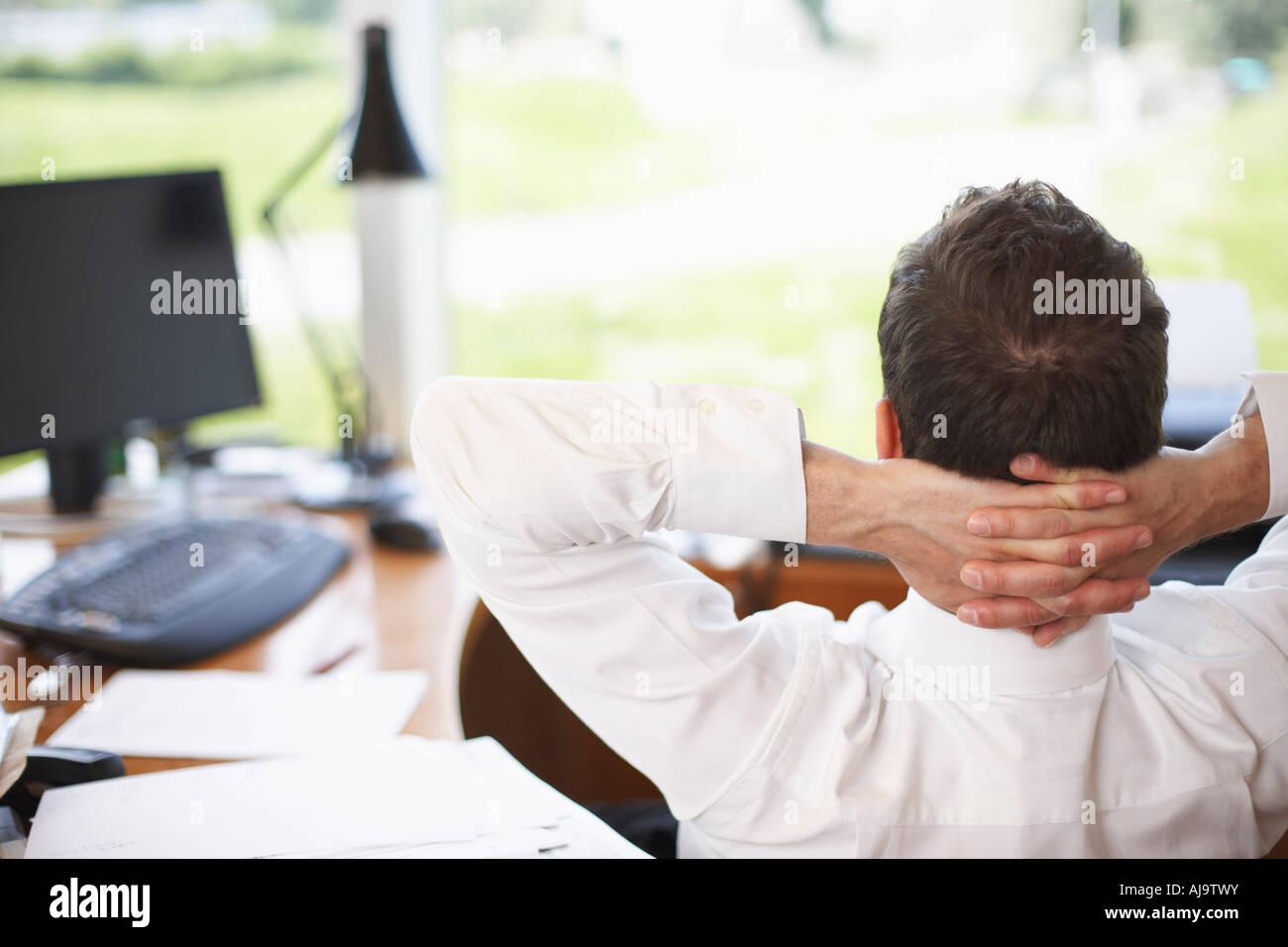 Boss Sitting Behind Desk High Resolution Stock Photography and Images ...