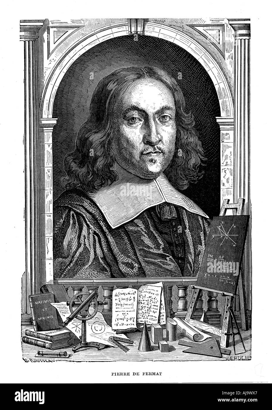 Pierre de Fermat, 17th century French mathematician, 1870. Artist ...