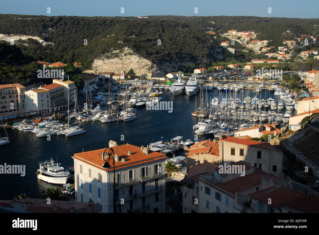 Port of Bonifacio from the castle, Corsica, France Stock Photo - Alamy