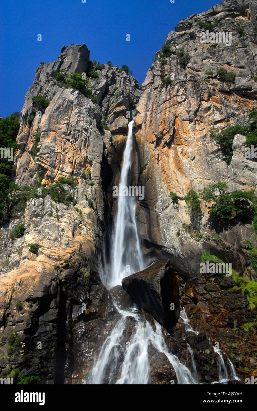 Piscia di Gallo waterfall, Corsica Stock Photo - Alamy